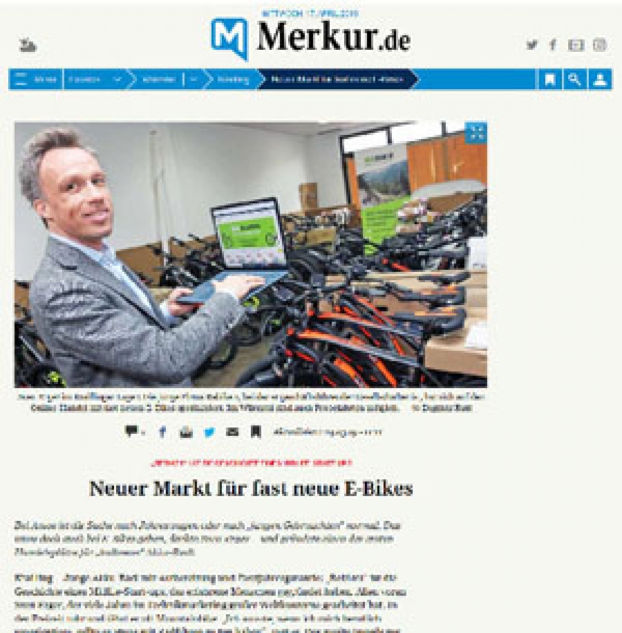 Neuer Markt für fast neue E-Bikes